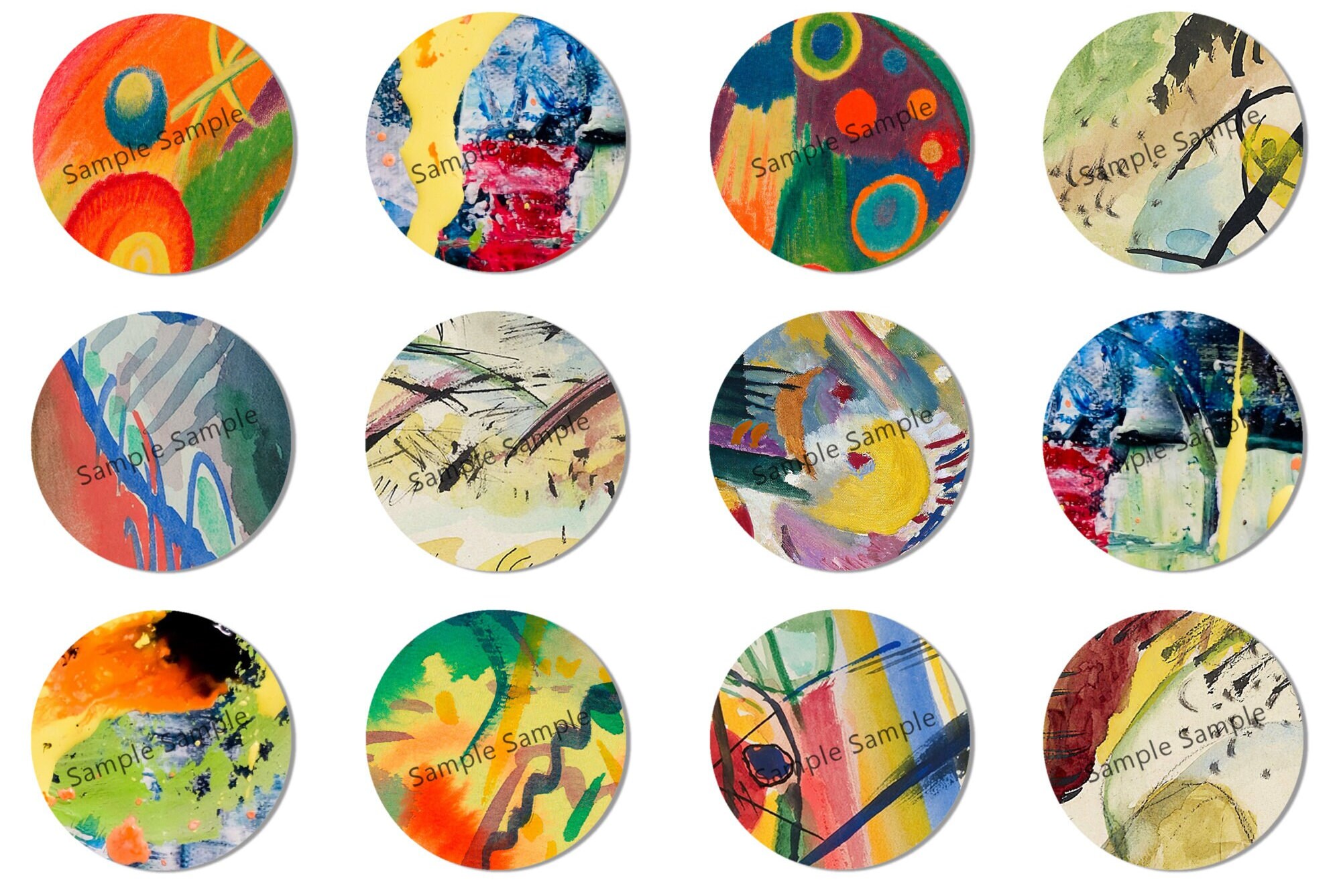 Circle Collage Sheets for Art Journaling Junk Journaling Fodder Digital ...