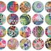 Circle Collage Sheets, Art Journaling Fodder, Circle Art, Digital ...