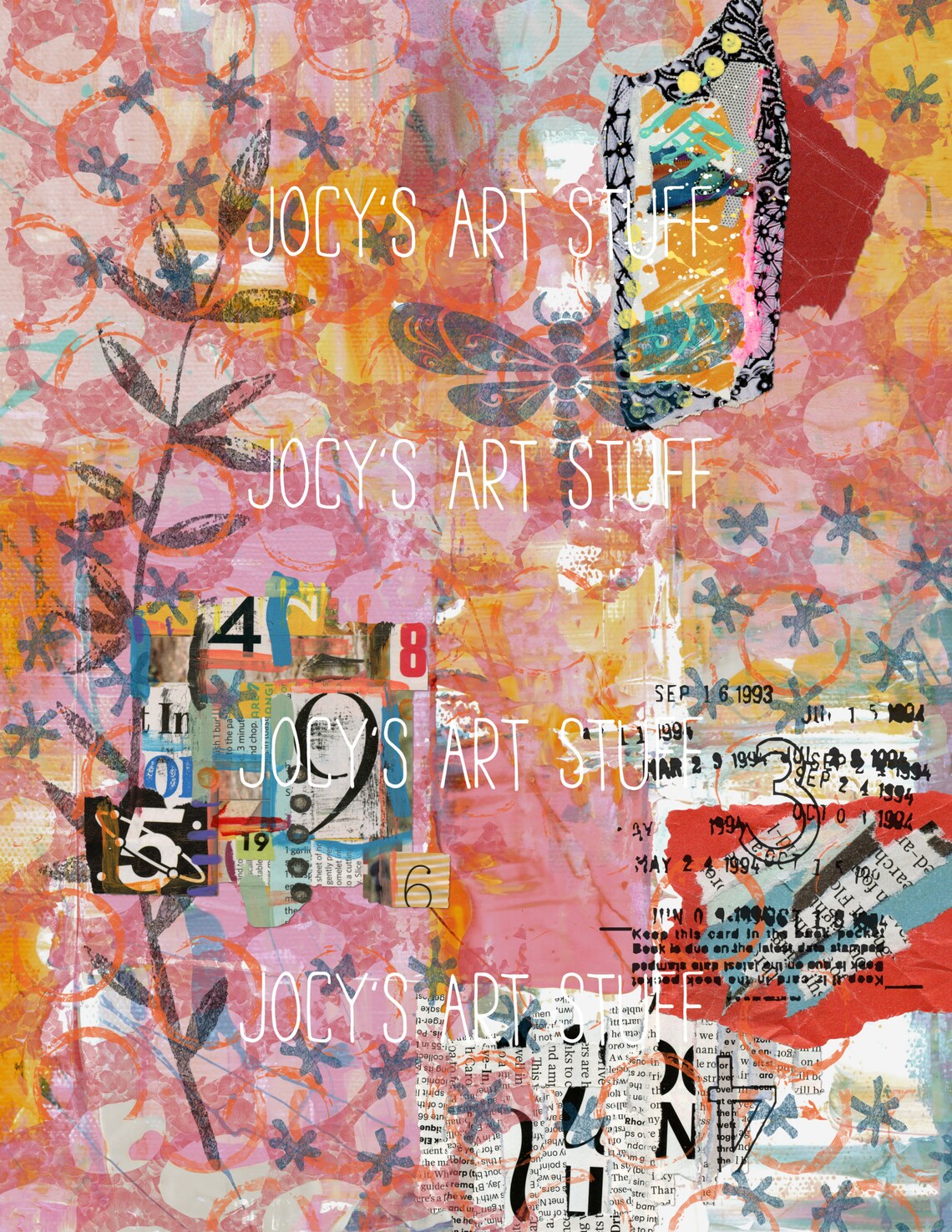 Digital Collage Backgrounds Collage Tear Sheets Printable Papers ...