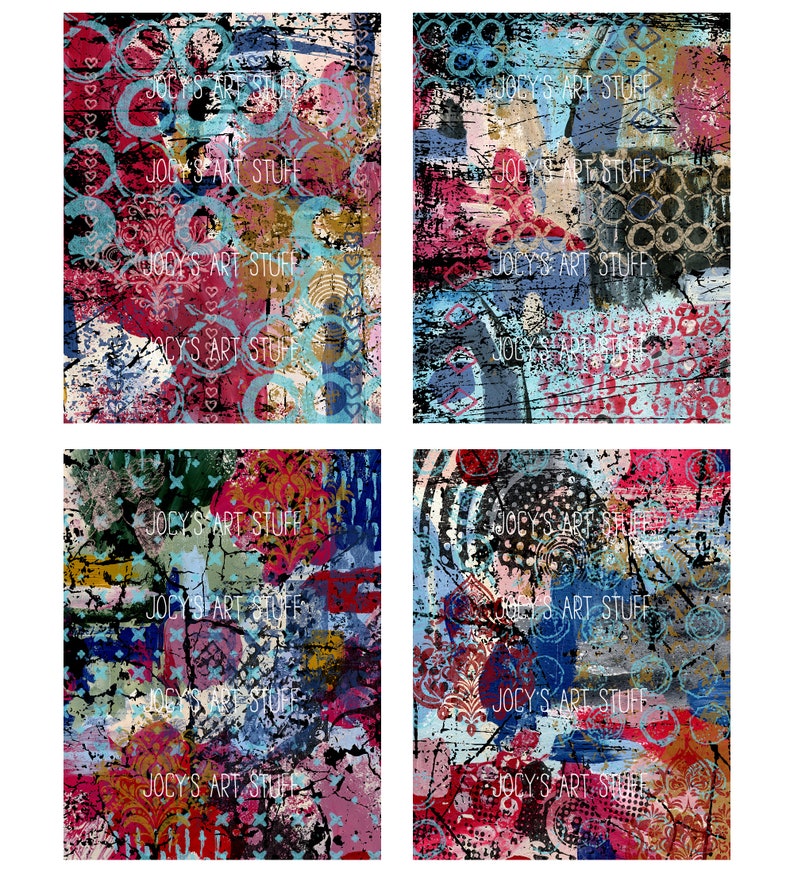 Digital Collage Backgrounds Collage Tear Sheets Printable Papers ...