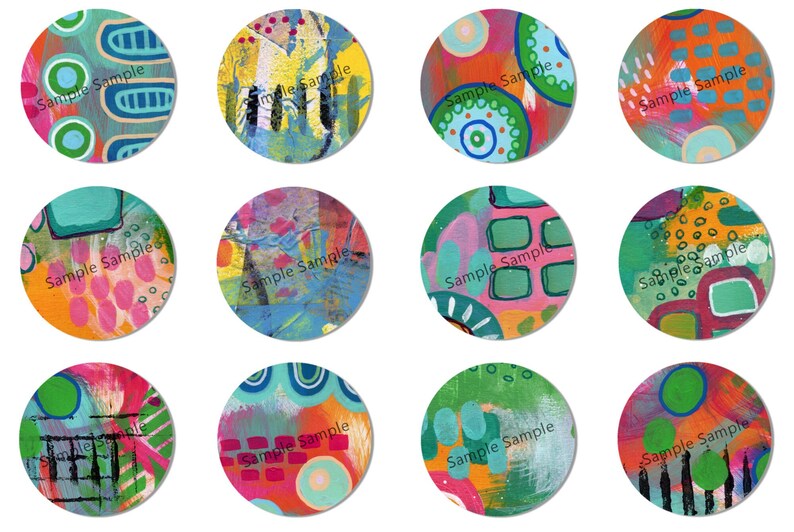 Circle Collage Sheets for Art Journaling Junk Journaling Fodder Digital ...