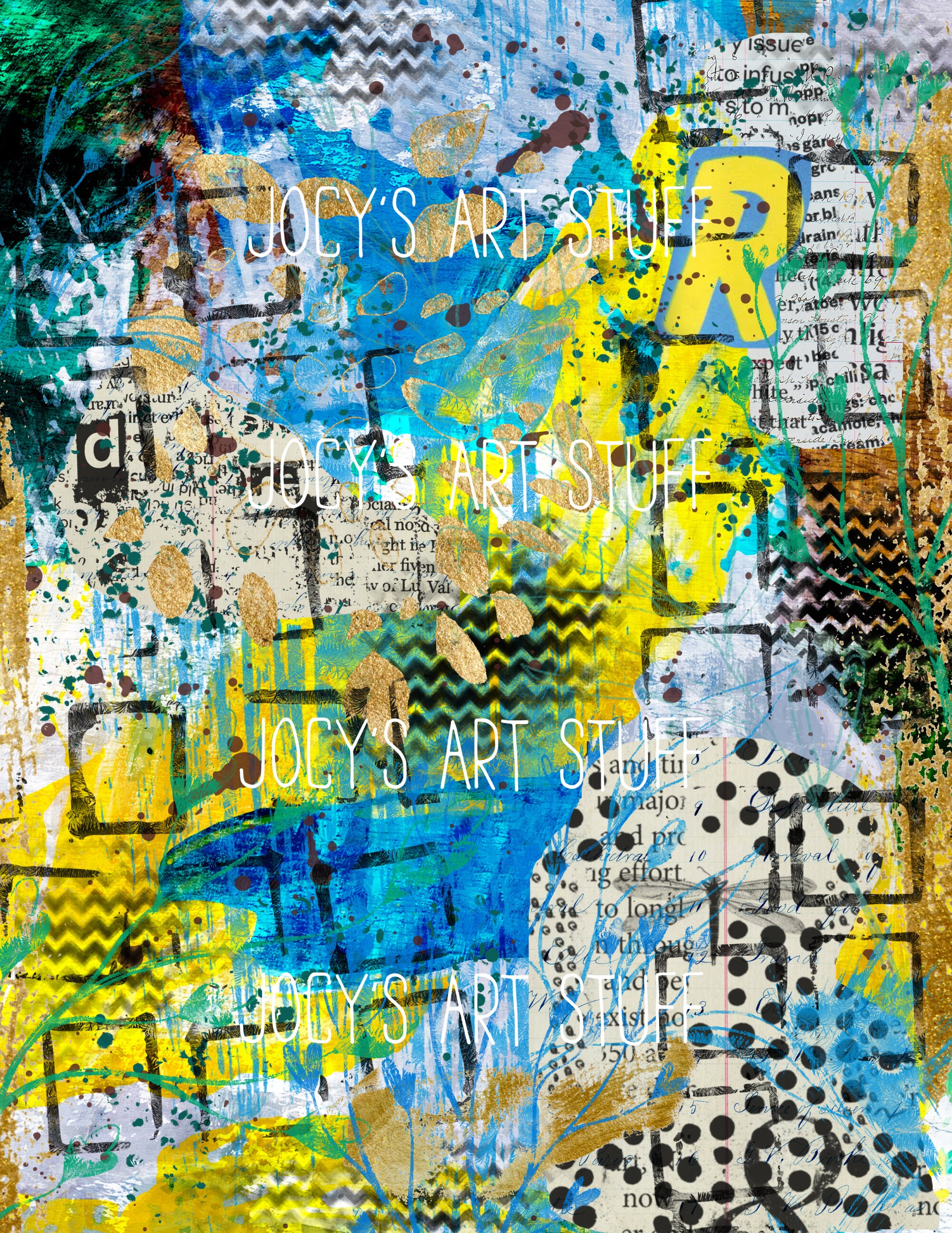 Digital Collage Backgrounds Collage Tear Sheets Printable Papers ...