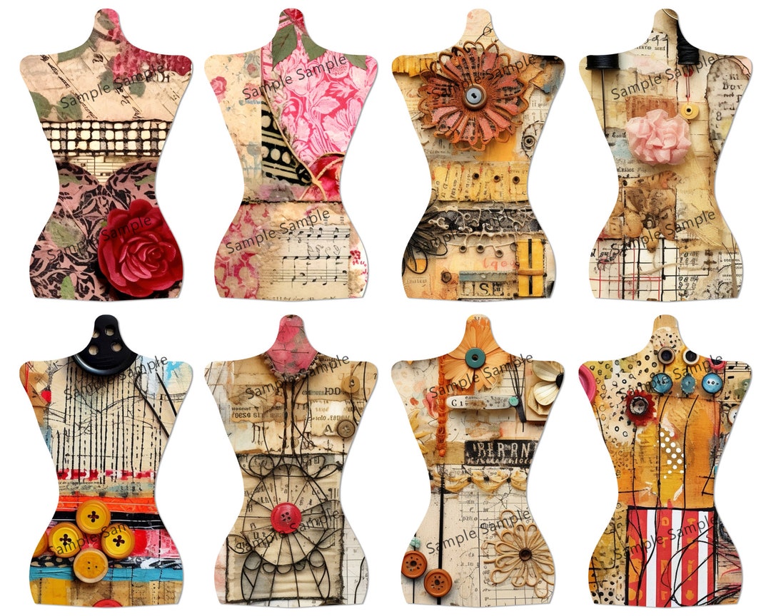Collage Bodies | Collage Sheets | Art Journal Collage | Mixed Media ...
