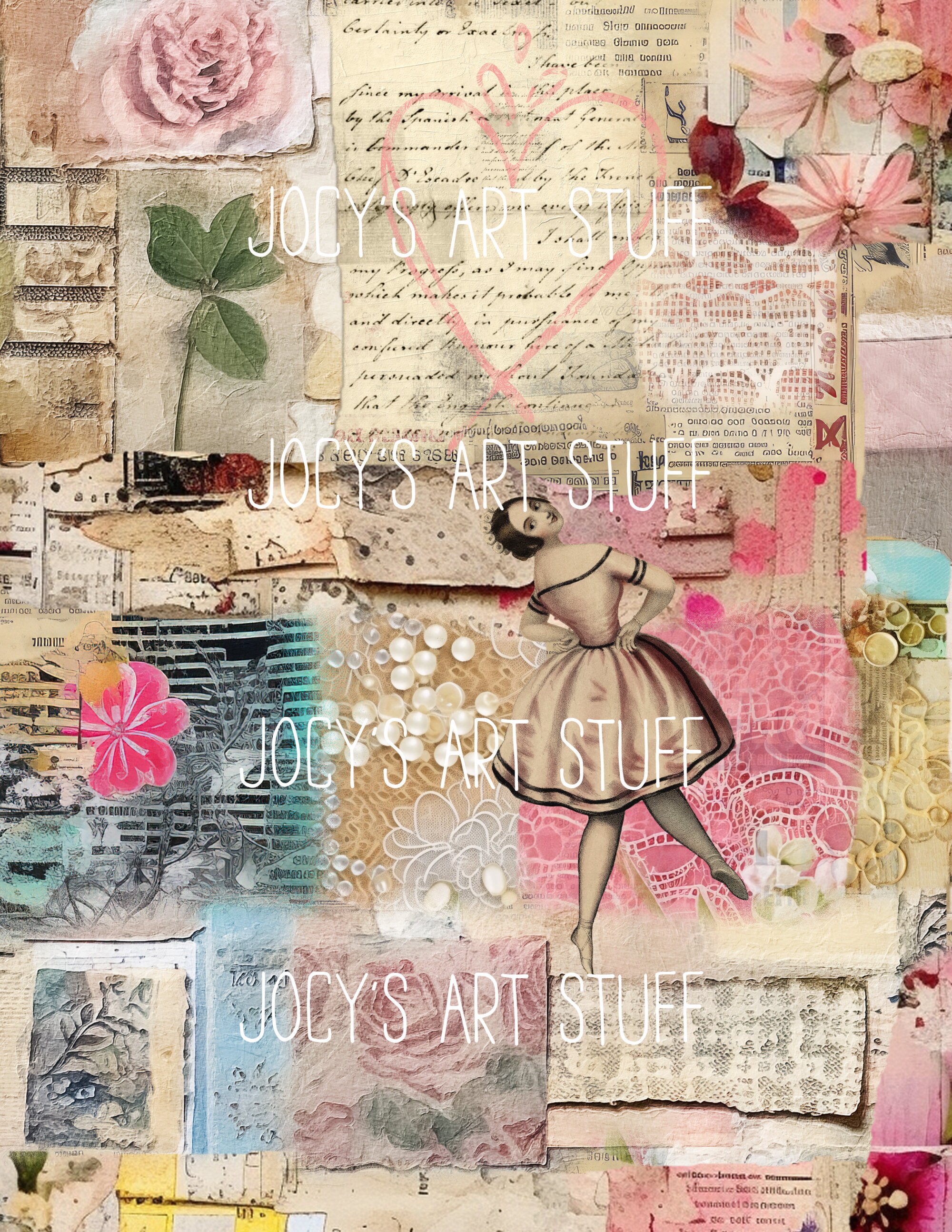 Digital Collage Backgrounds, Collage Tear Sheets, Bits and Pieces ...