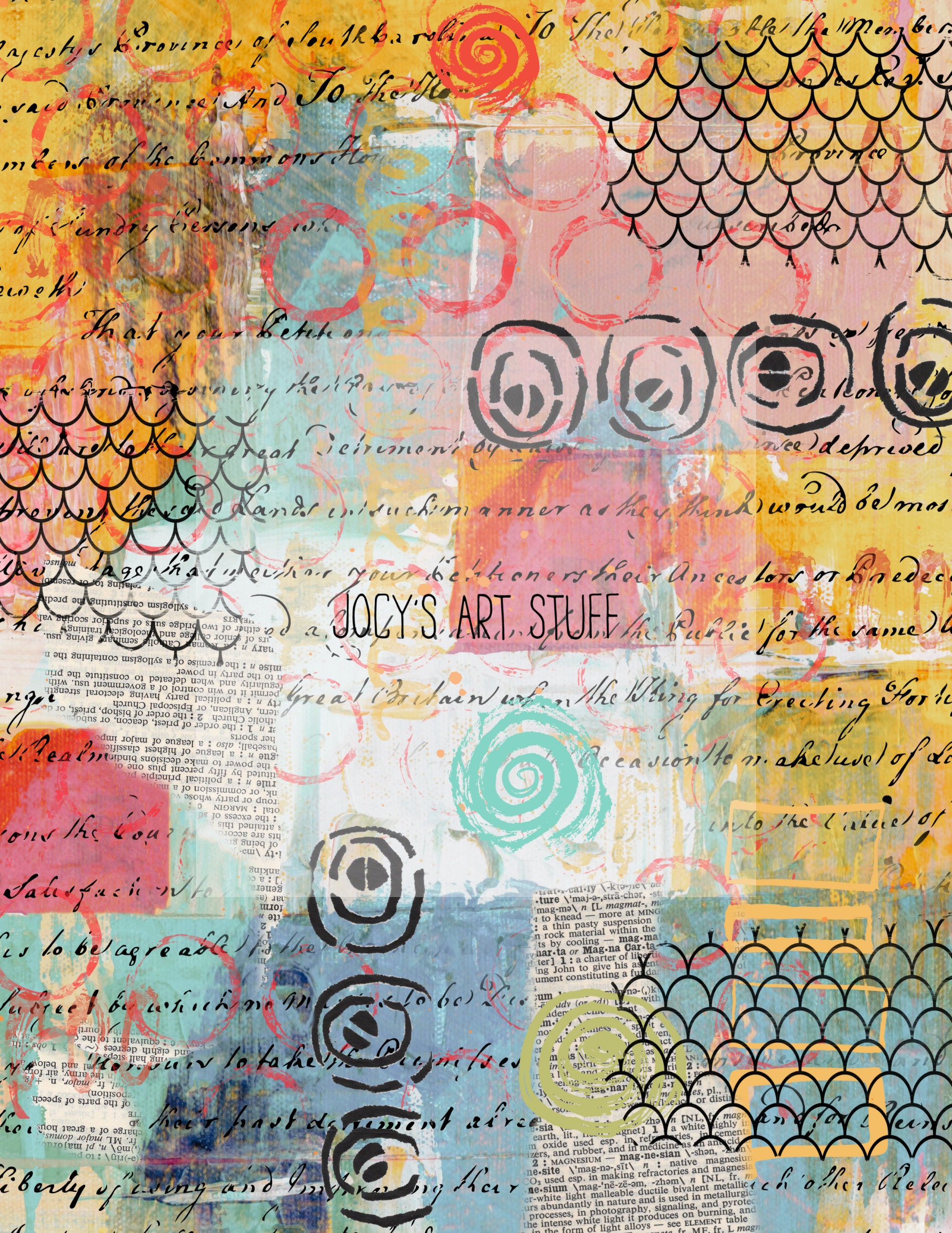 Digital Collage Backgrounds Collage Tear Sheets Printable Papers ...