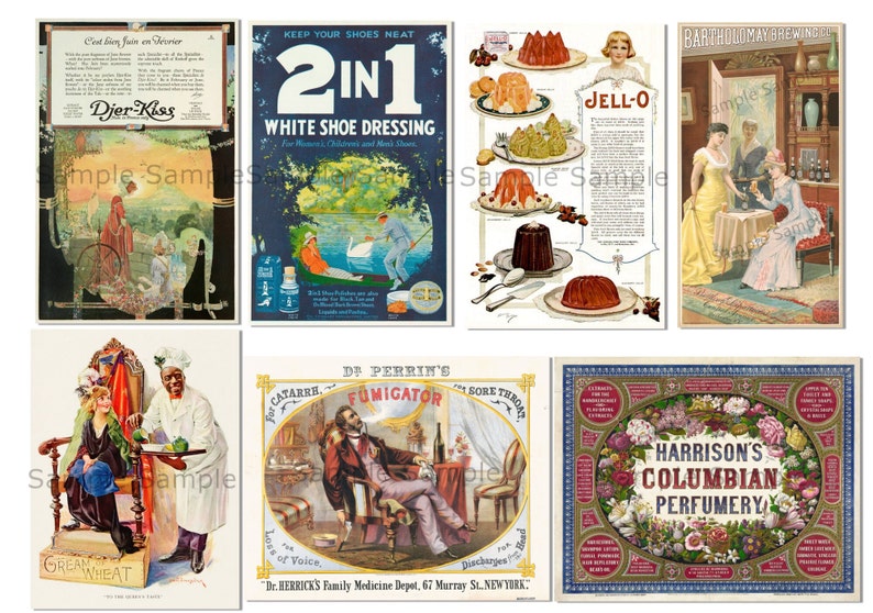 Vintage Advertisements Collage Sheet Digital Download Printable - Etsy