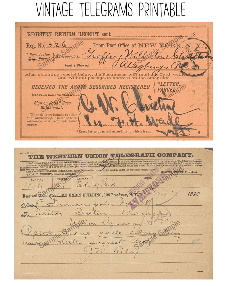 Vintage Telegrams Printable Papers for Junk Journaling Art - Etsy