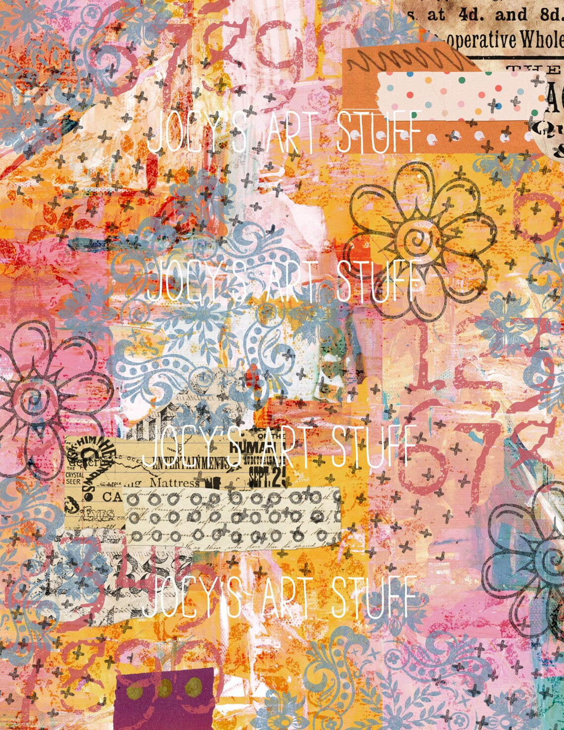 Digital Collage Backgrounds Collage Tear Sheets Printable Papers ...