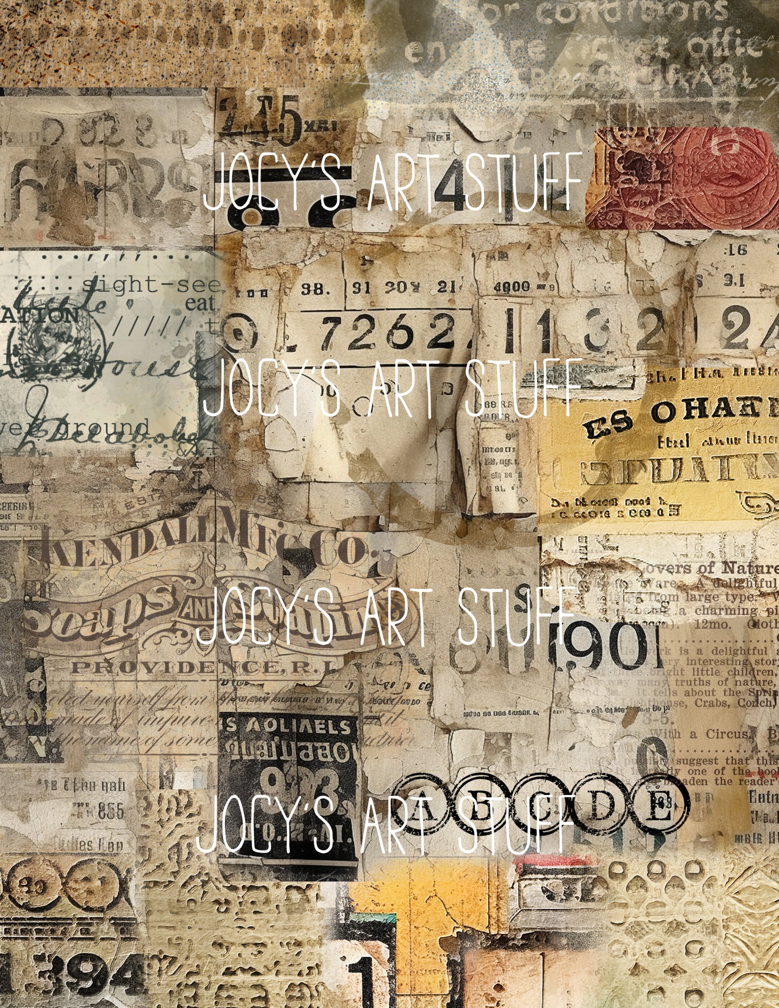 Digital Collage Backgrounds, Collage Tear Sheets, Digital Download ...