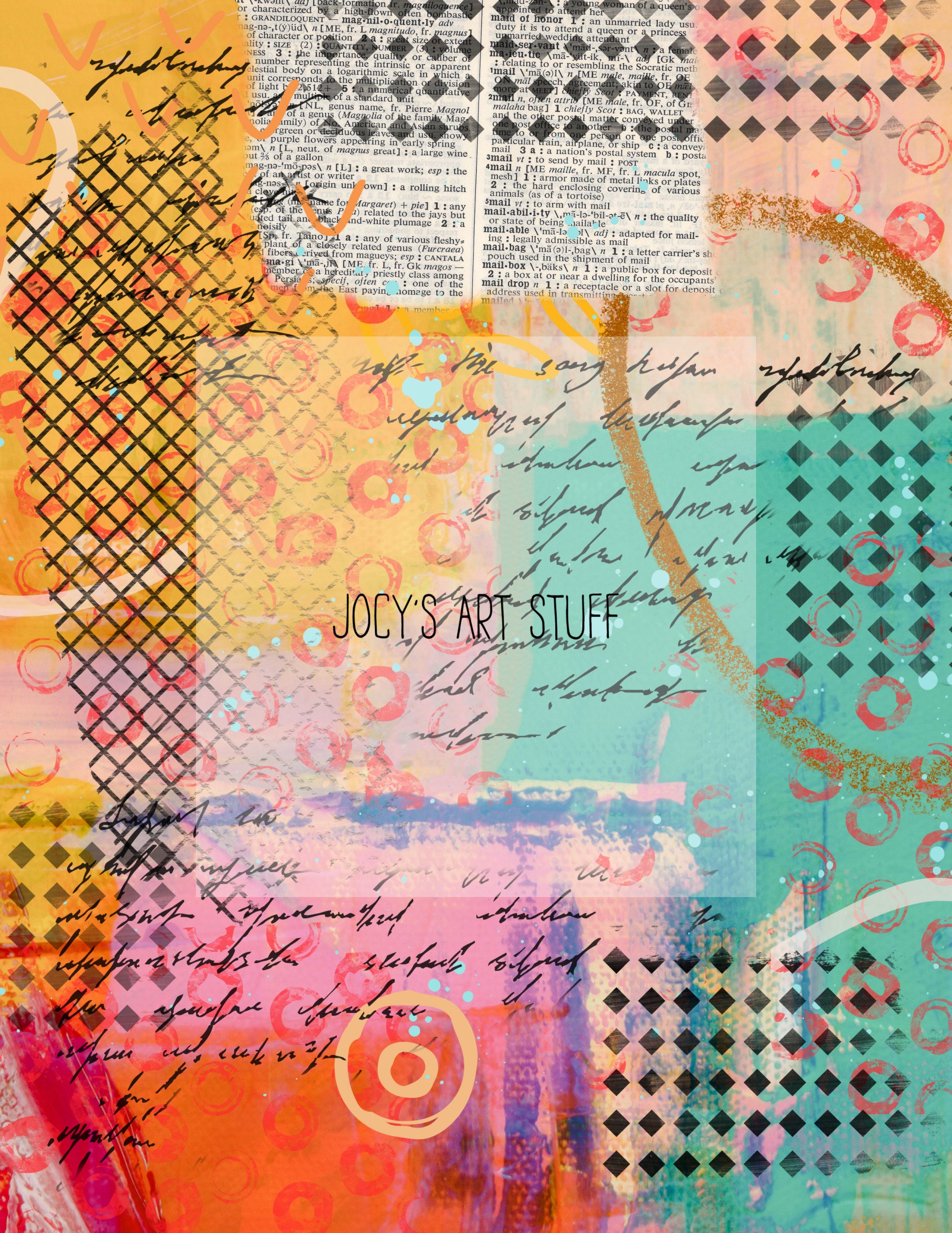 Digital Collage Backgrounds Collage Tear Sheets Printable Papers ...