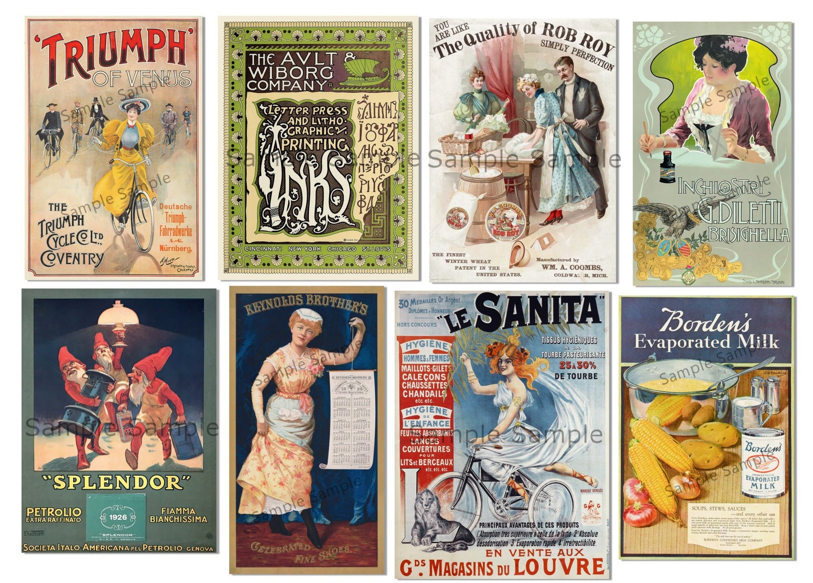 Vintage Advertisements Collage Sheet Digital Download Printable - Etsy