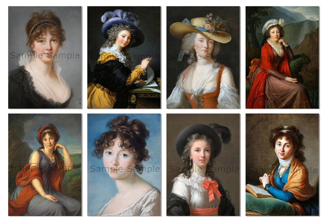 Artist Trading Card Sized Collage Vintage Ladies by Louise - Etsy