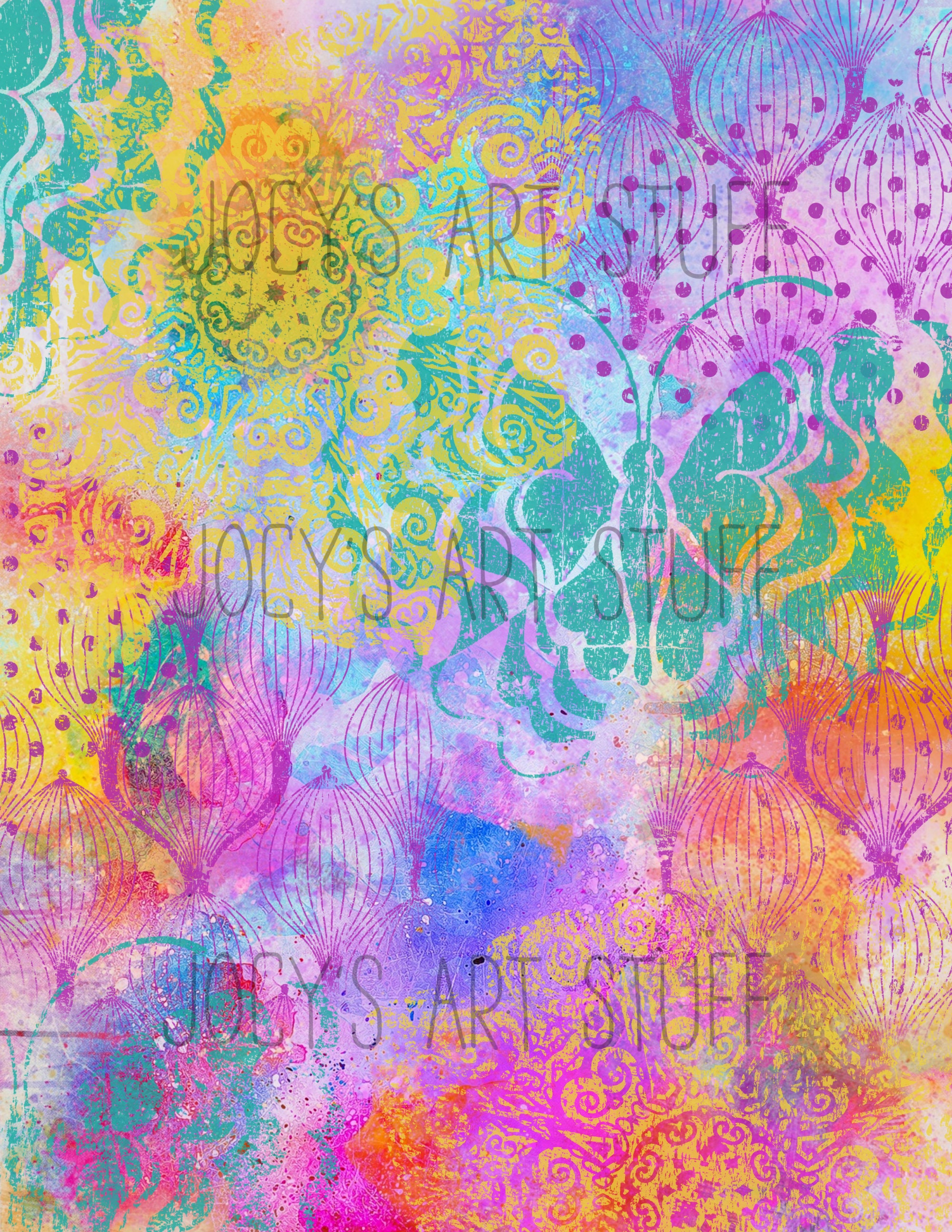 Digital Collage Backgrounds | Collage Tear Sheets | Printable Papers ...
