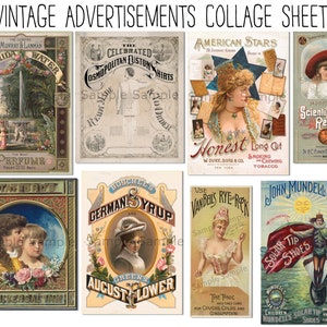 Vintage Advertisements Collage Sheet Digital Download | Etsy