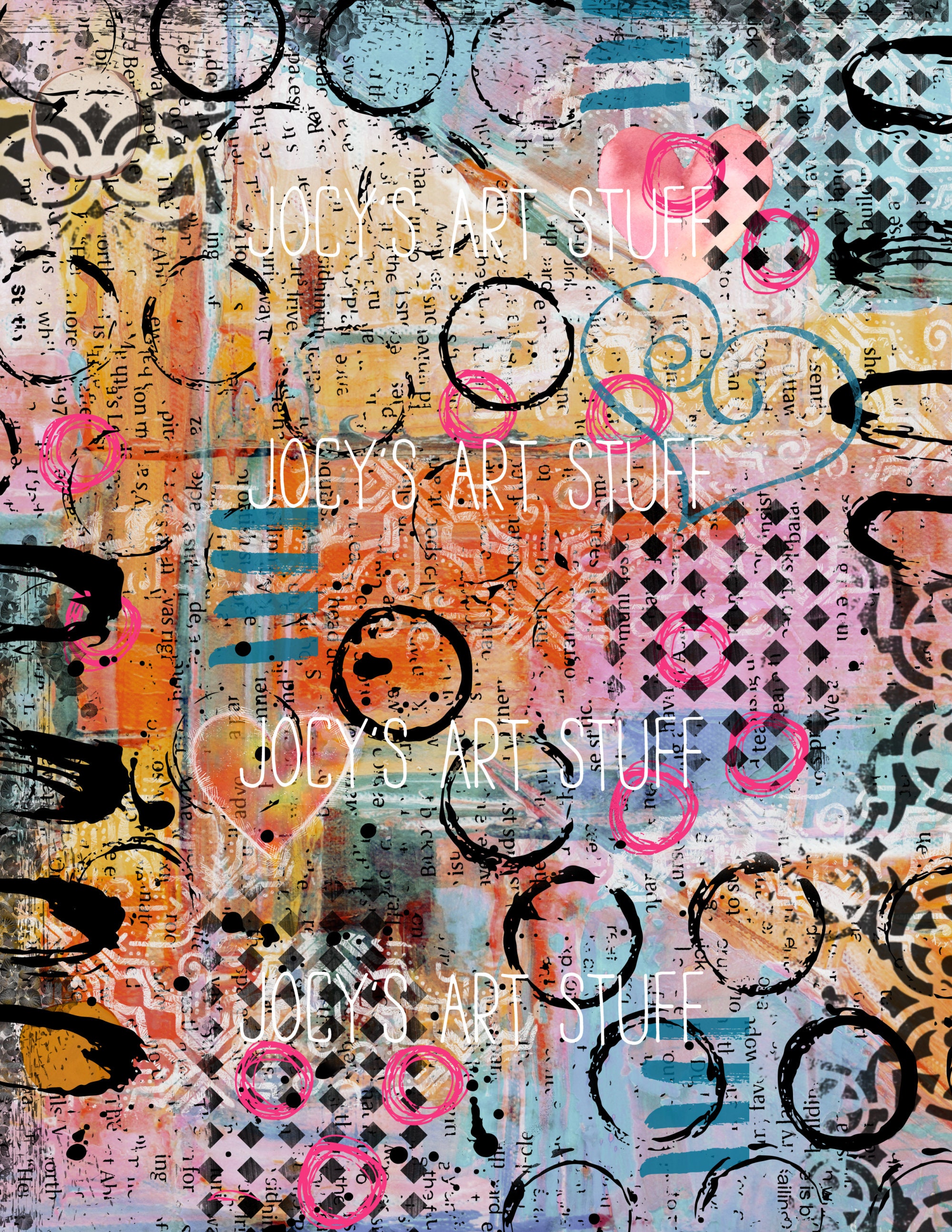 Digital Collage Backgrounds, Collage Tear Sheets, Printable Papers ...
