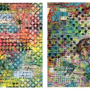 Digital Collage Backgrounds | Collage Tear Sheets | Printable Papers ...
