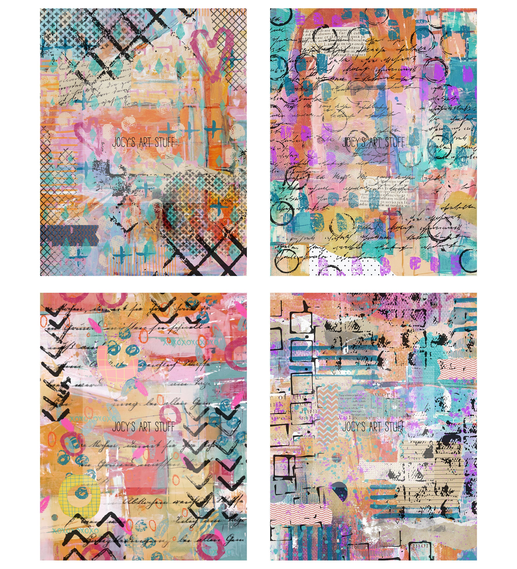 Digital Collage Backgrounds Collage Tear Sheets Printable Papers ...
