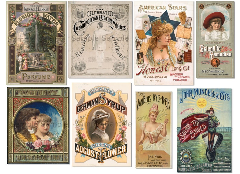 Vintage Advertisements Collage Sheet Digital Download Printable - Etsy