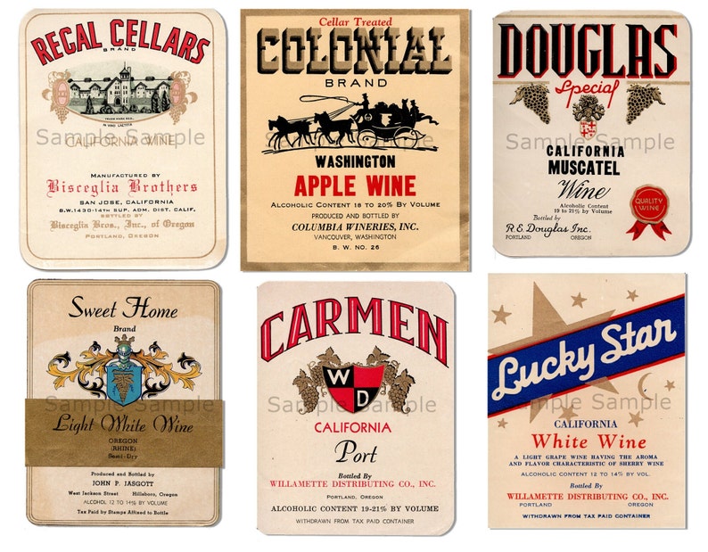 Vintage Labels Collage Sheet Digital Download Printable - Etsy