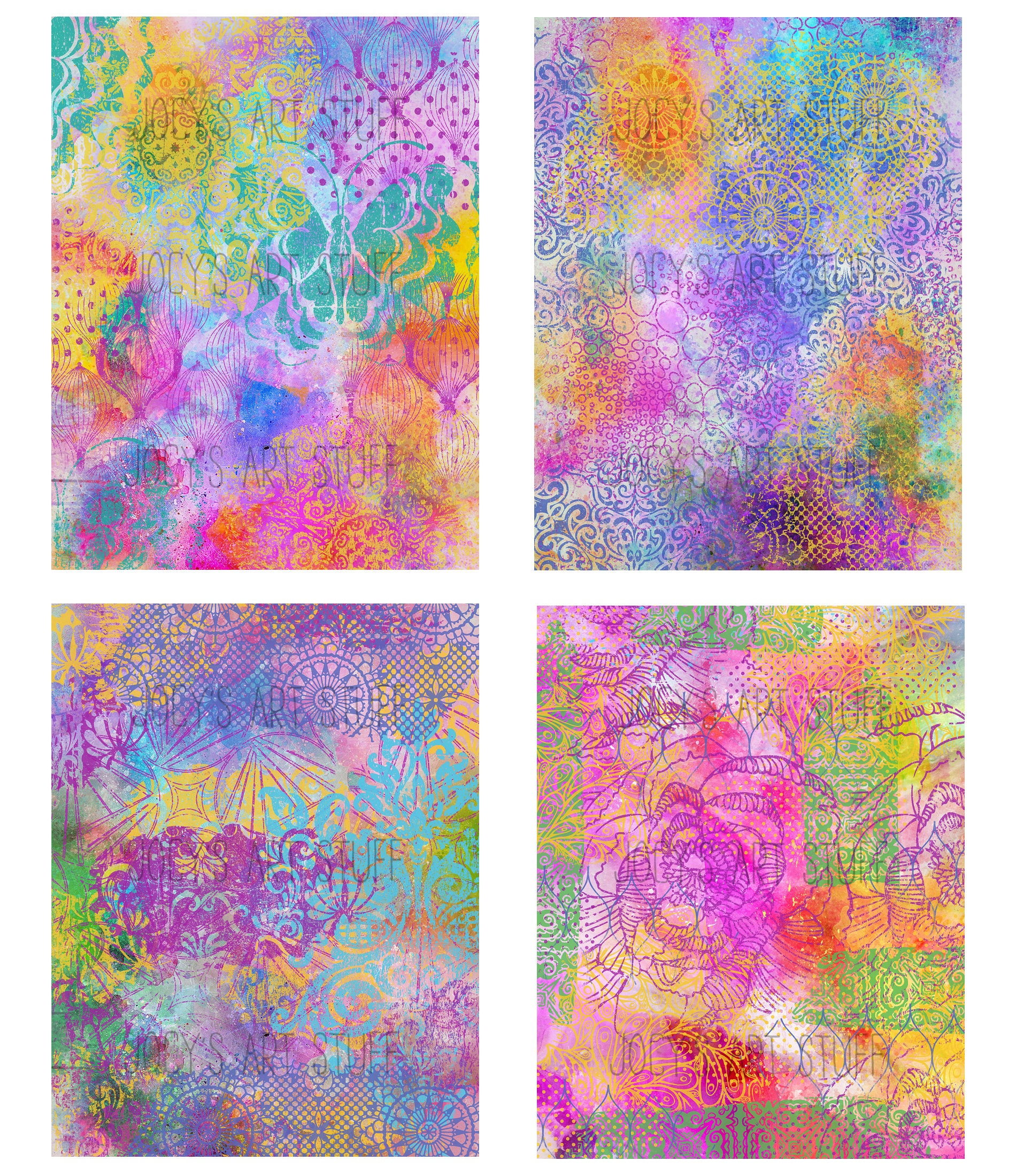 Digital Collage Backgrounds | Collage Tear Sheets | Printable Papers ...