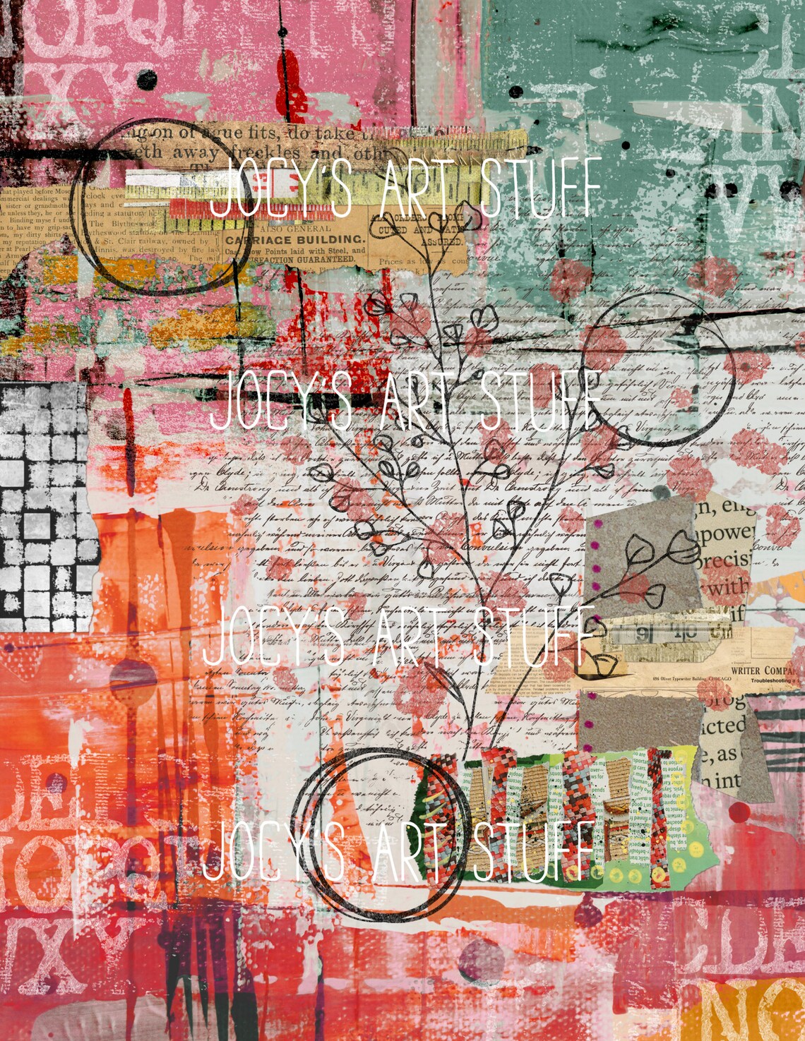 Digital Collage Backgrounds Collage Tear Sheets Printable Papers ...