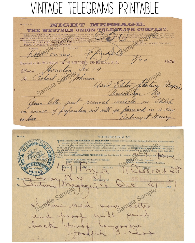 Vintage Telegrams Printable Papers for Junk Journaling Art - Etsy