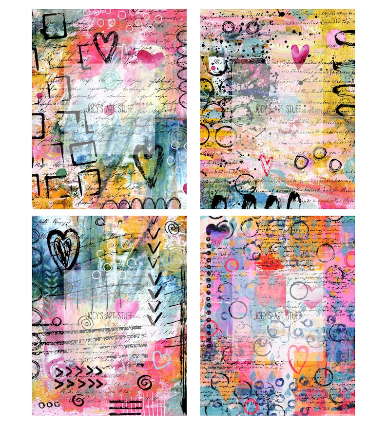Digital Collage Backgrounds | Collage Tear Sheets | Printable Papers ...