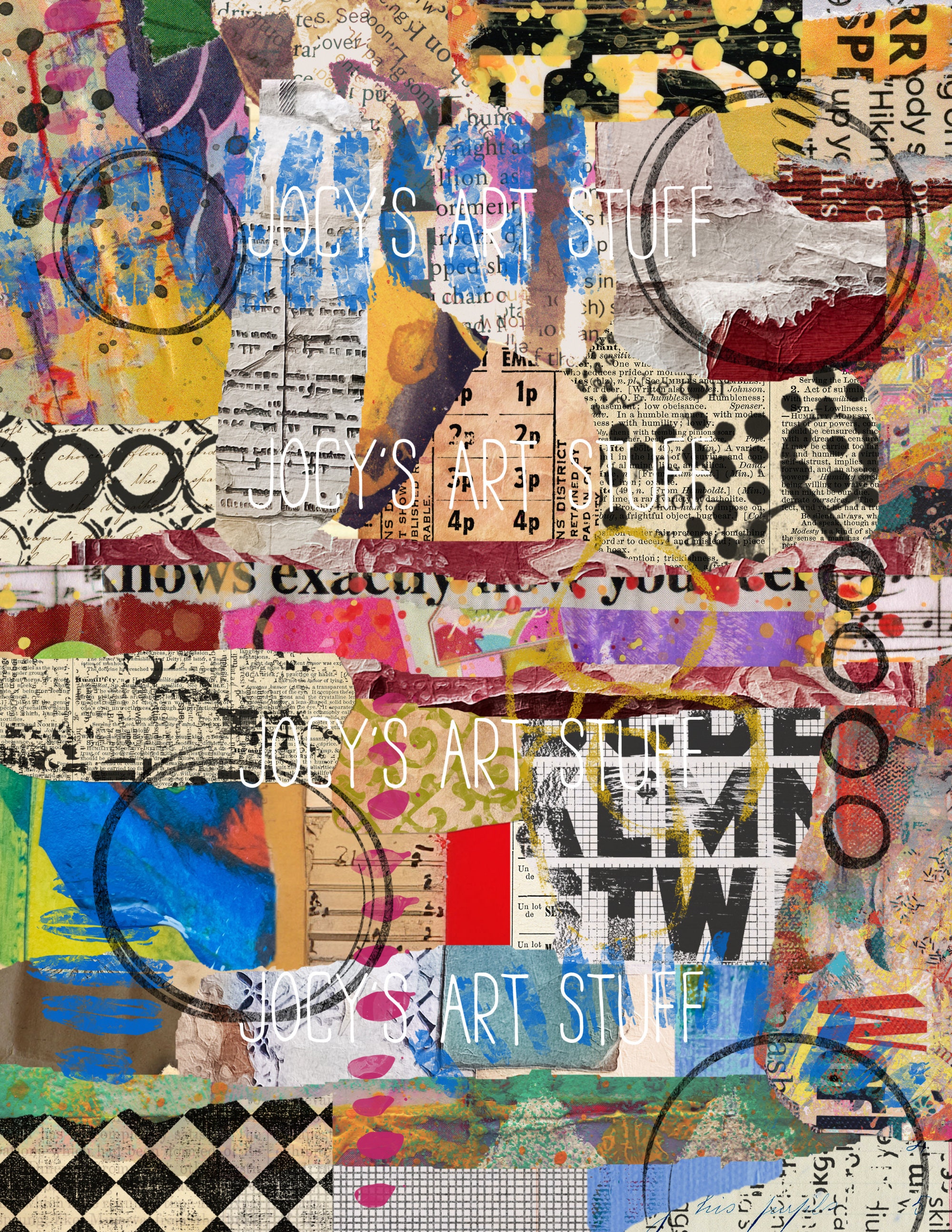 Digital Collage Backgrounds, Collage Tear Sheets, Bits and Pieces ...