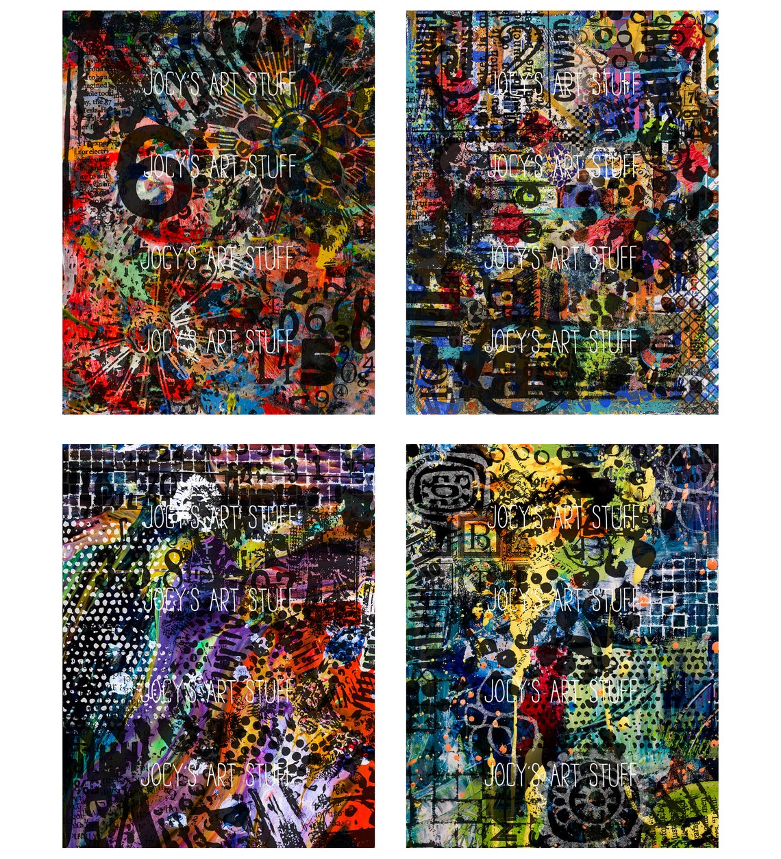 Digital Collage Backgrounds Collage Tear Sheets Printable Papers ...