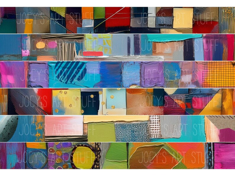 Digital Washi Tape, Borders and Strips Collage Sheets, Washi Tape, Junk ...