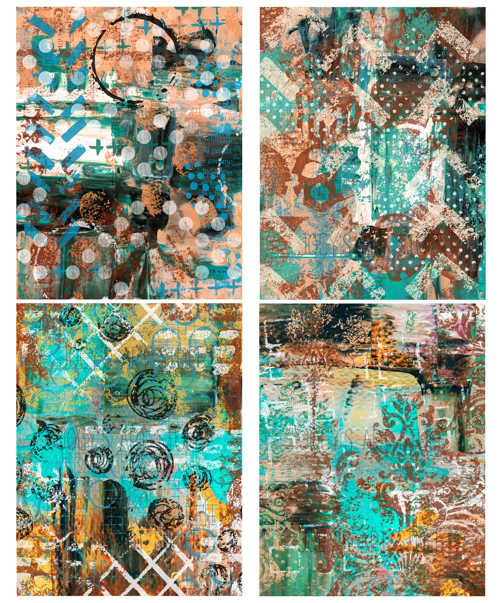 Digital Collage Backgrounds Collage Tear Sheets Printable Papers ...