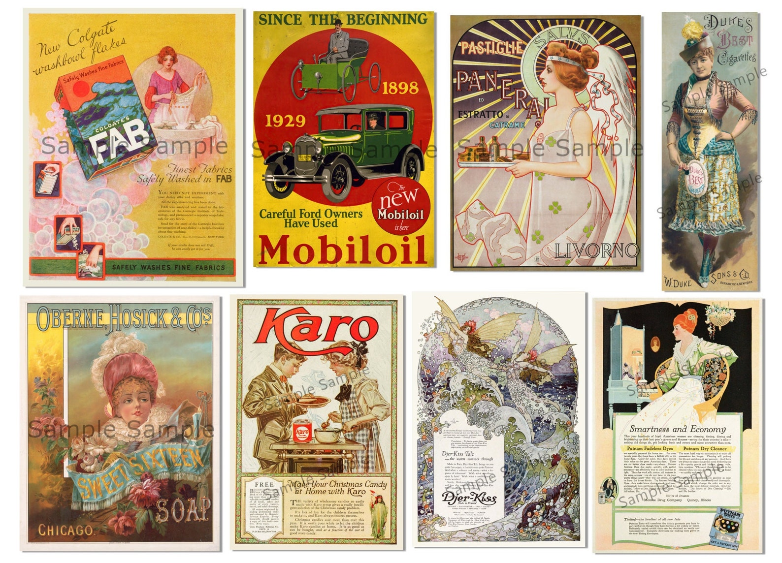 Vintage Advertisements Collage Sheet Digital Download Printable - Etsy