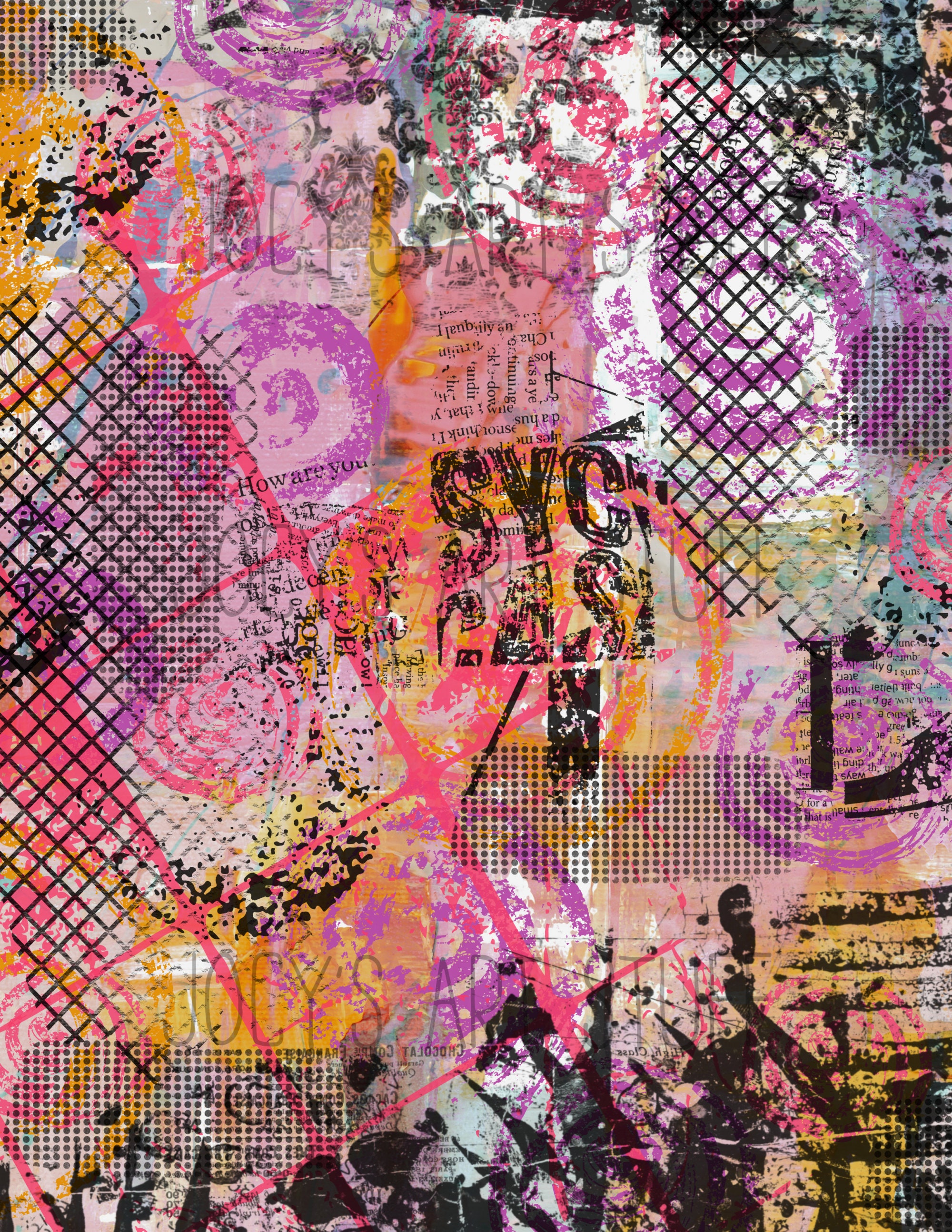 Digital Collage Backgrounds | Collage Tear Sheets | Printable Papers ...