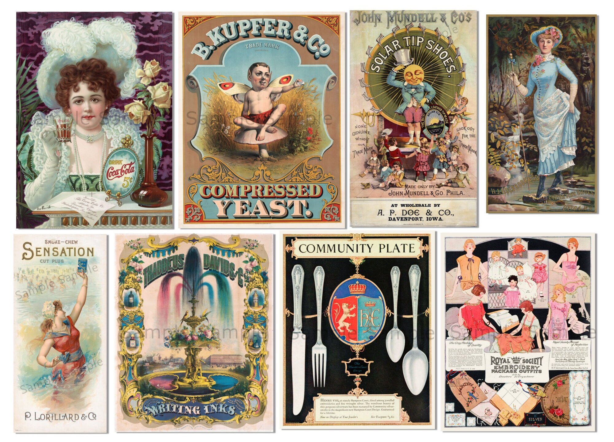 Vintage Advertisements Collage Sheet Digital Download Printable Group 2 ...