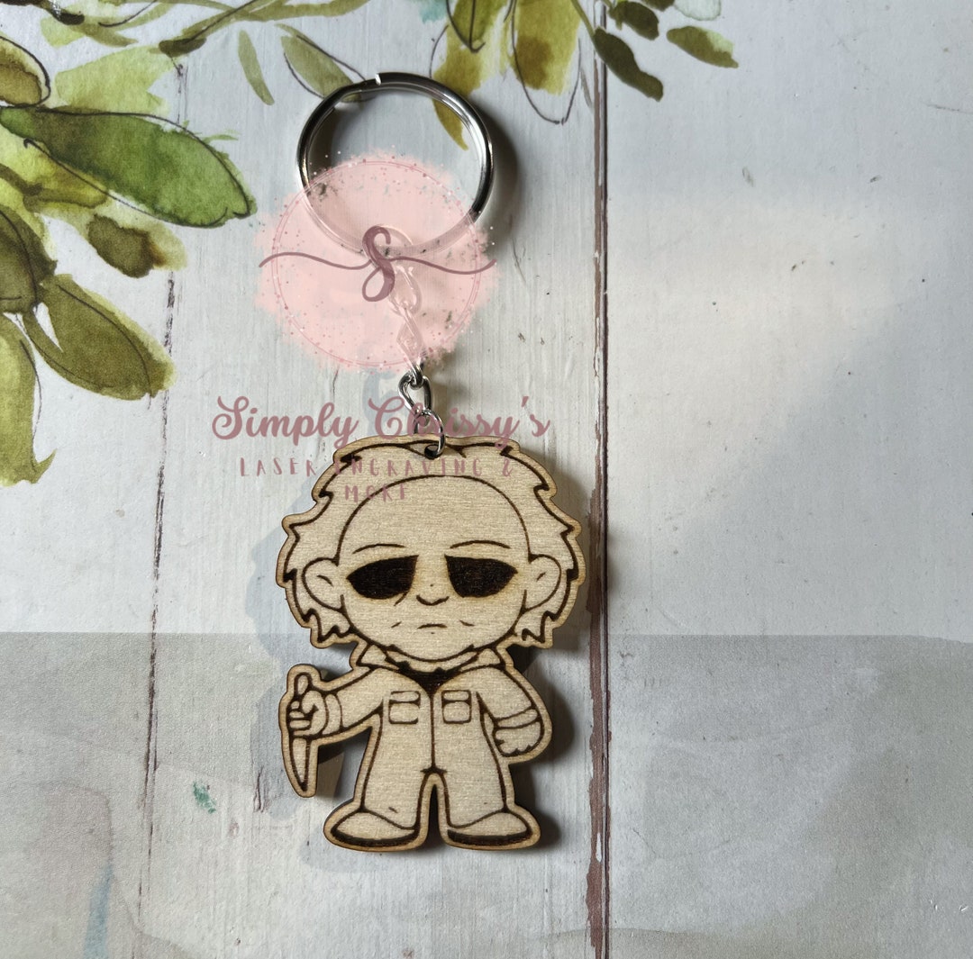 Micheal Myers Wooden Keychain - Etsy