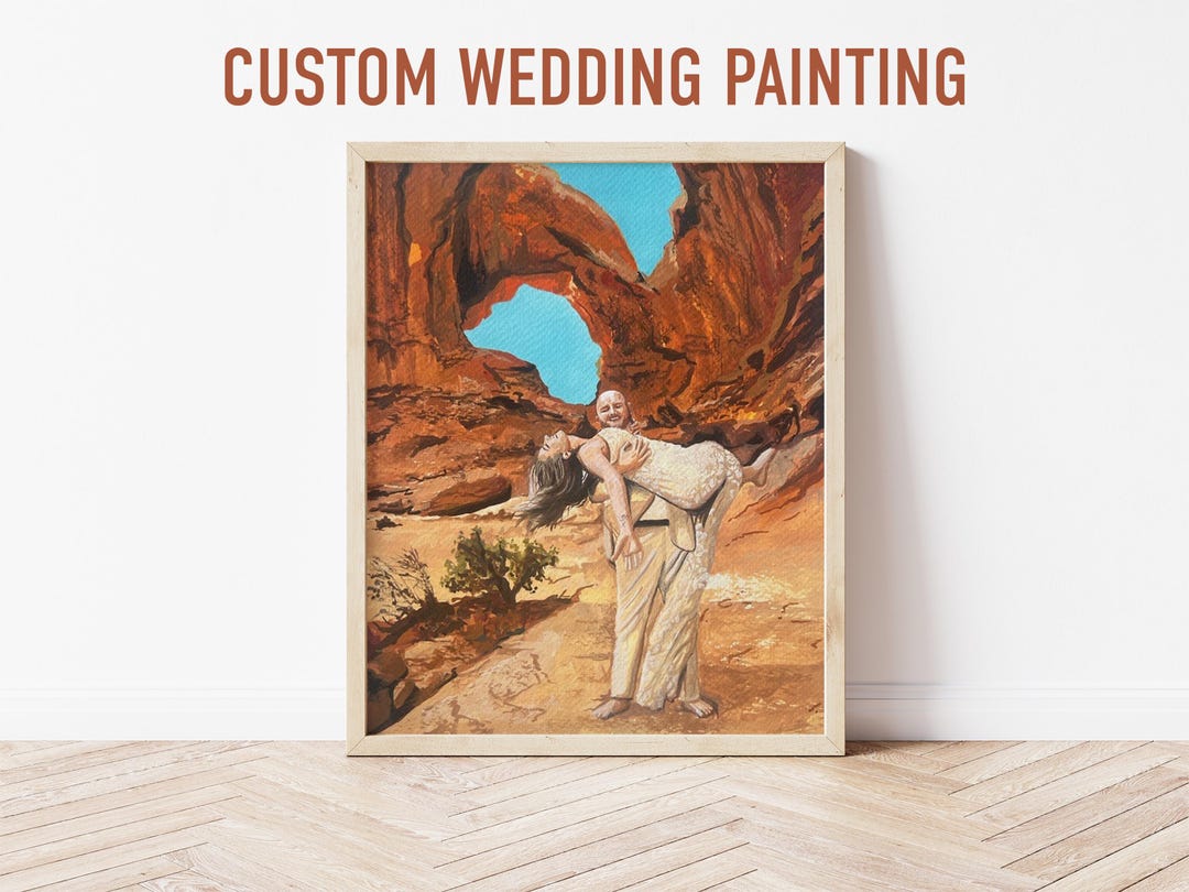 Custom Wedding Painting From Photo, Custom Couple Painting From Image ...