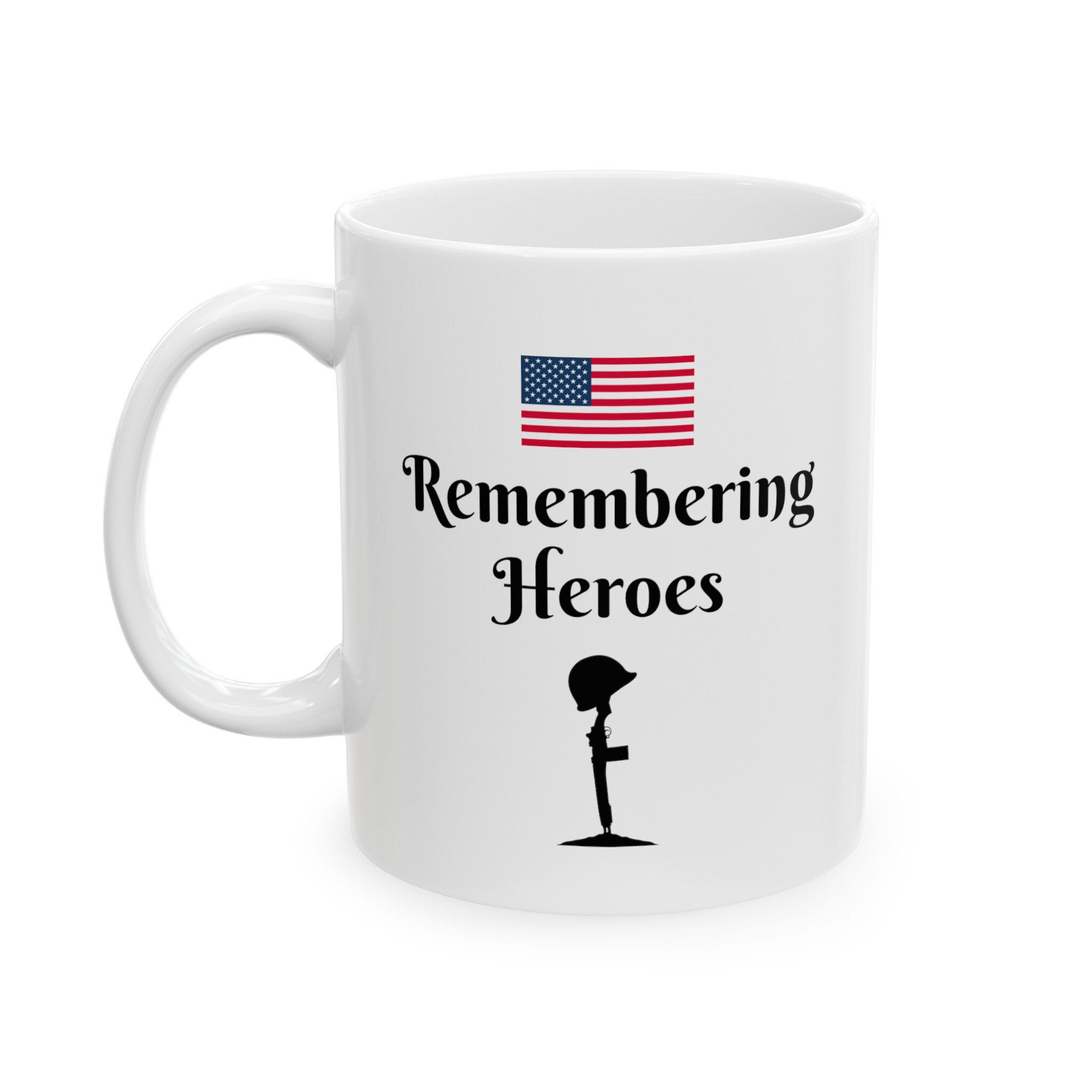 Remembering Heroes Mug, Memorial Day Mug, Memorial Day Gift, Saluting ...