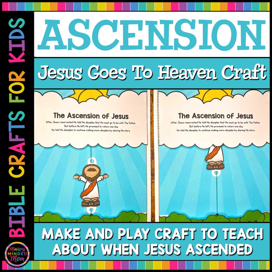Ascension of Jesus Craft | Jesus Ascends Craft for Sunday School Easter ...
