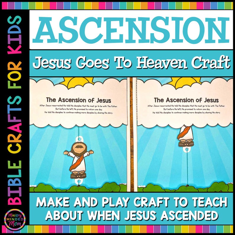Ascension of Jesus Craft | Jesus Ascends Craft for Sunday School Easter ...