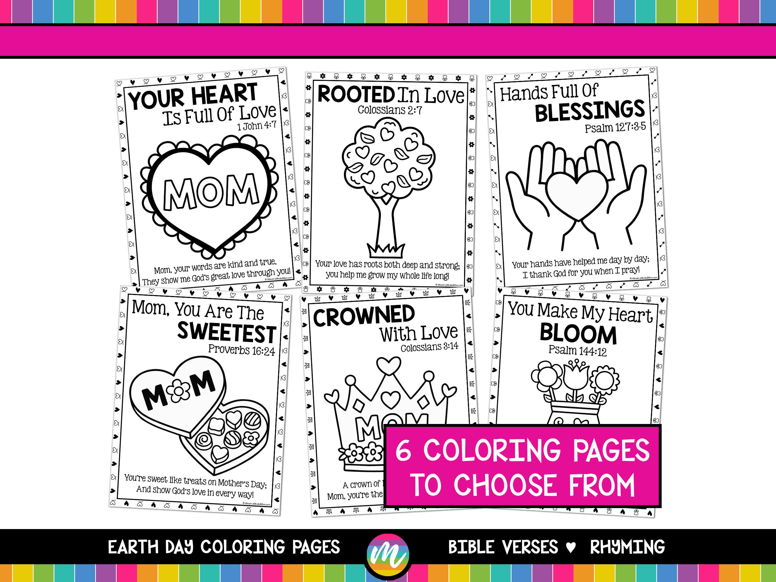 Christian Mother's Day Coloring Sheets for Sunday School | Mom Coloring ...