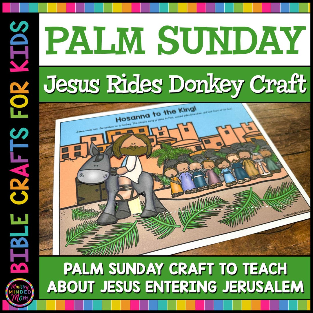 Jesus on a Donkey Palm Sunday Craft | Christian Easter Craft | Holy ...
