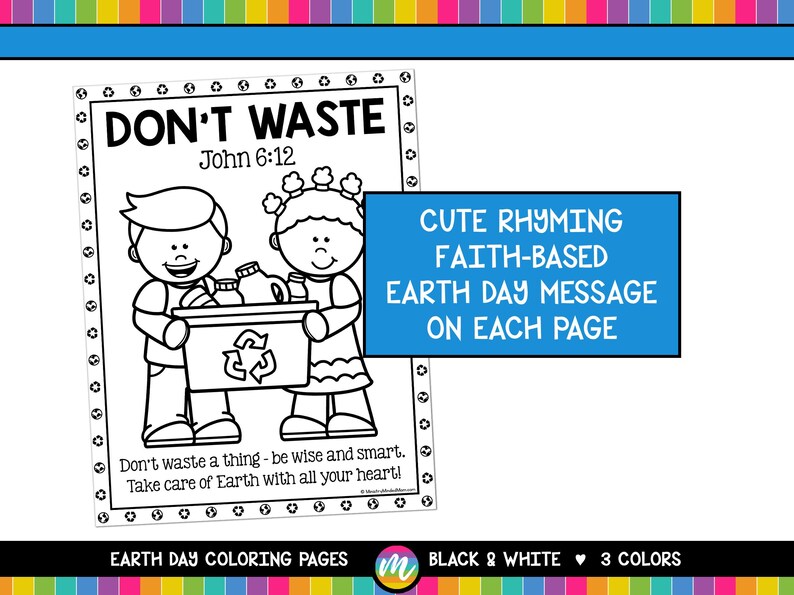 Christian Earth Day Coloring Pages | Earth Day Coloring Sheets for ...