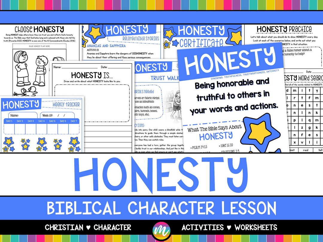 Honesty Bible Lesson | Biblical Character Education | Christian ...