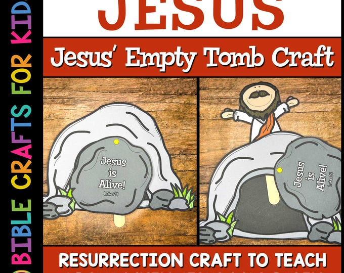 Empty Tomb Kids Craft. Easter Craft With Cross and Empty Tomb With ...