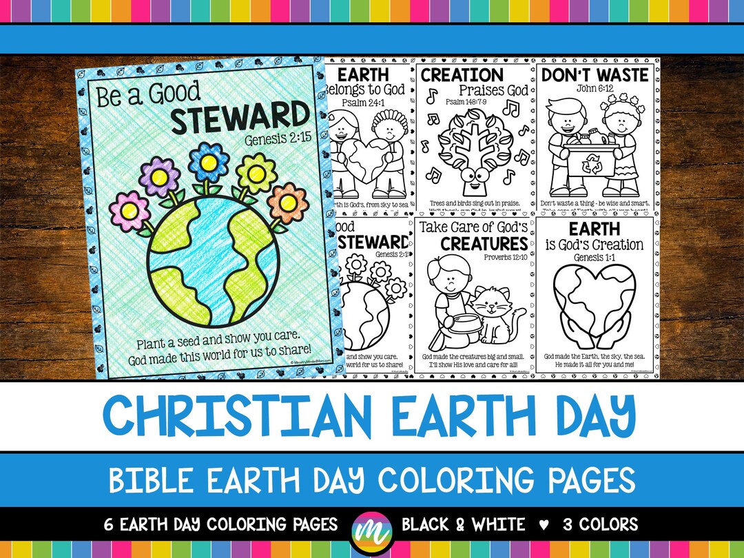 Christian Earth Day Coloring Pages | Earth Day Coloring Sheets for ...