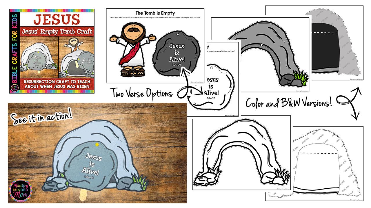 Jesus Resurrection Craft | Empty Tomb Craft for Christian Easter Sunday ...