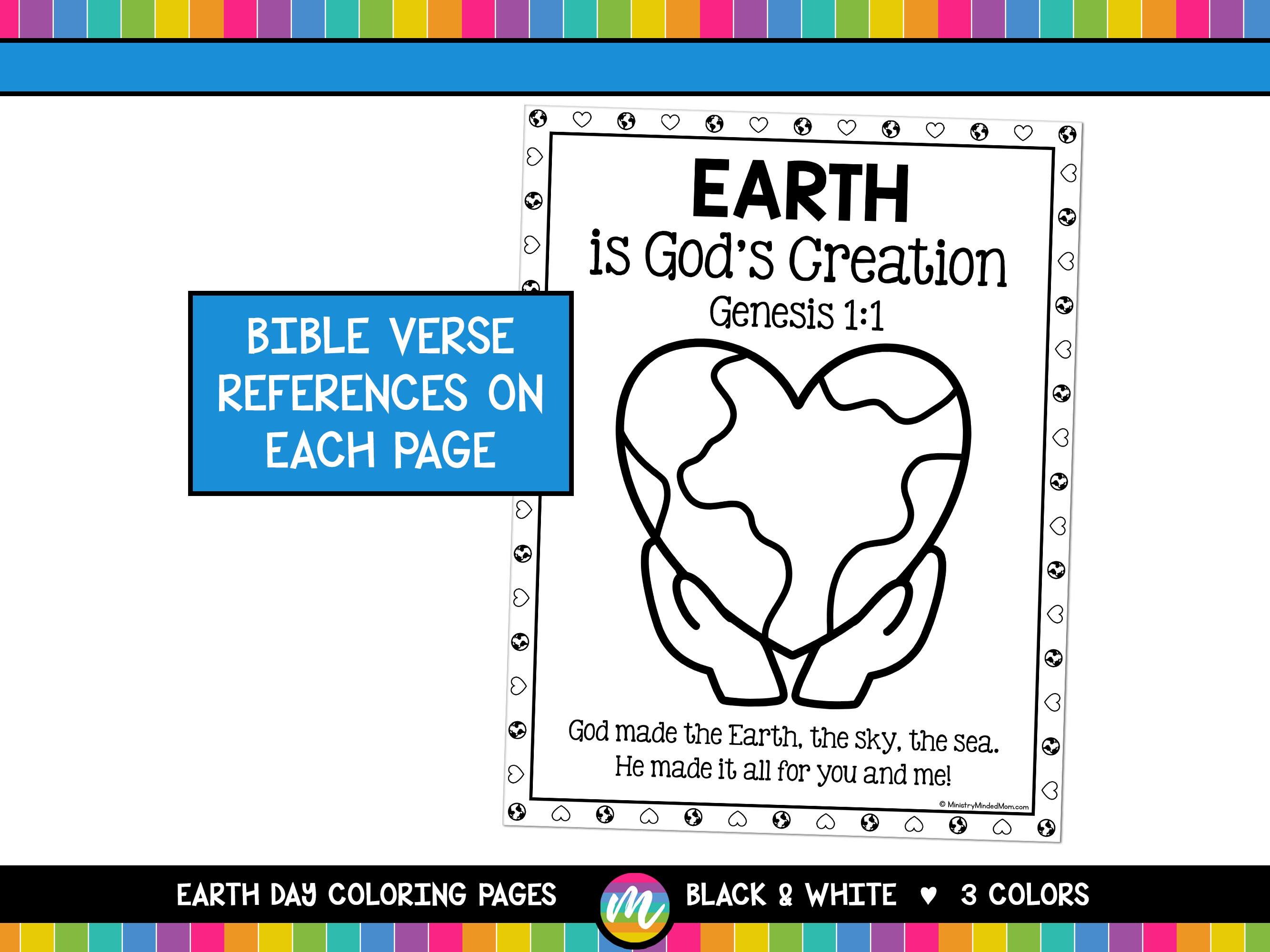 Christian Earth Day Coloring Pages | Earth Day Coloring Sheets for ...