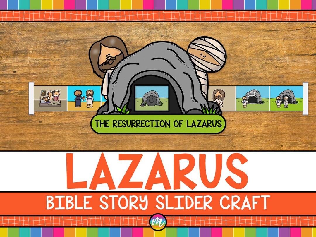 Lazarus Bible Story Slider Craft | Bible Story Retelling Activity ...