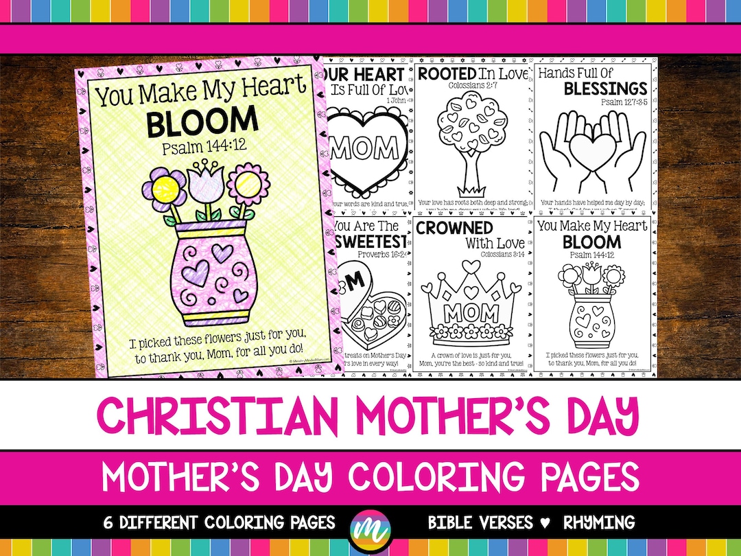 Christian Mother's Day Coloring Sheets for Sunday School | Mom Coloring ...