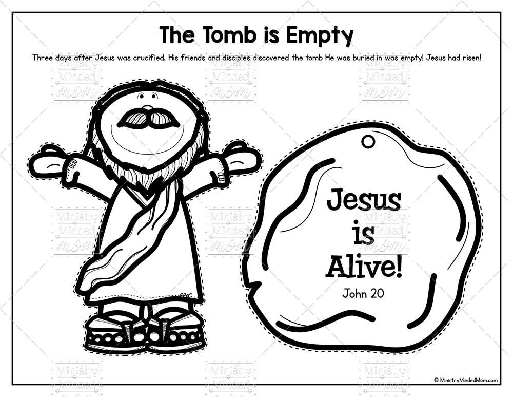 Jesus Resurrection Craft | Empty Tomb Craft for Christian Easter Sunday ...